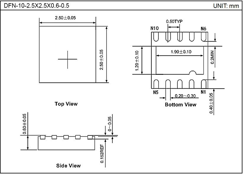 DFN-10-2.5X2.5X0.6-0.5-士兰微电子中文官网