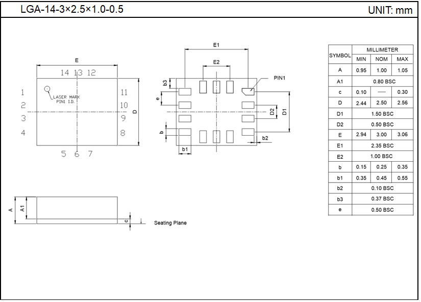 LGA-14-3×2.5×1.0-0.5-士兰微电子中文官网